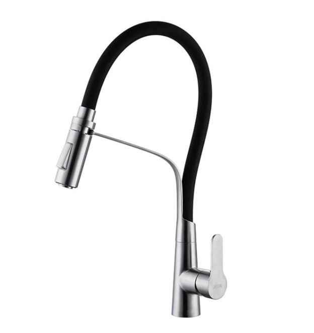 F07 Modern Black Kitchen Faucet with Unique Design