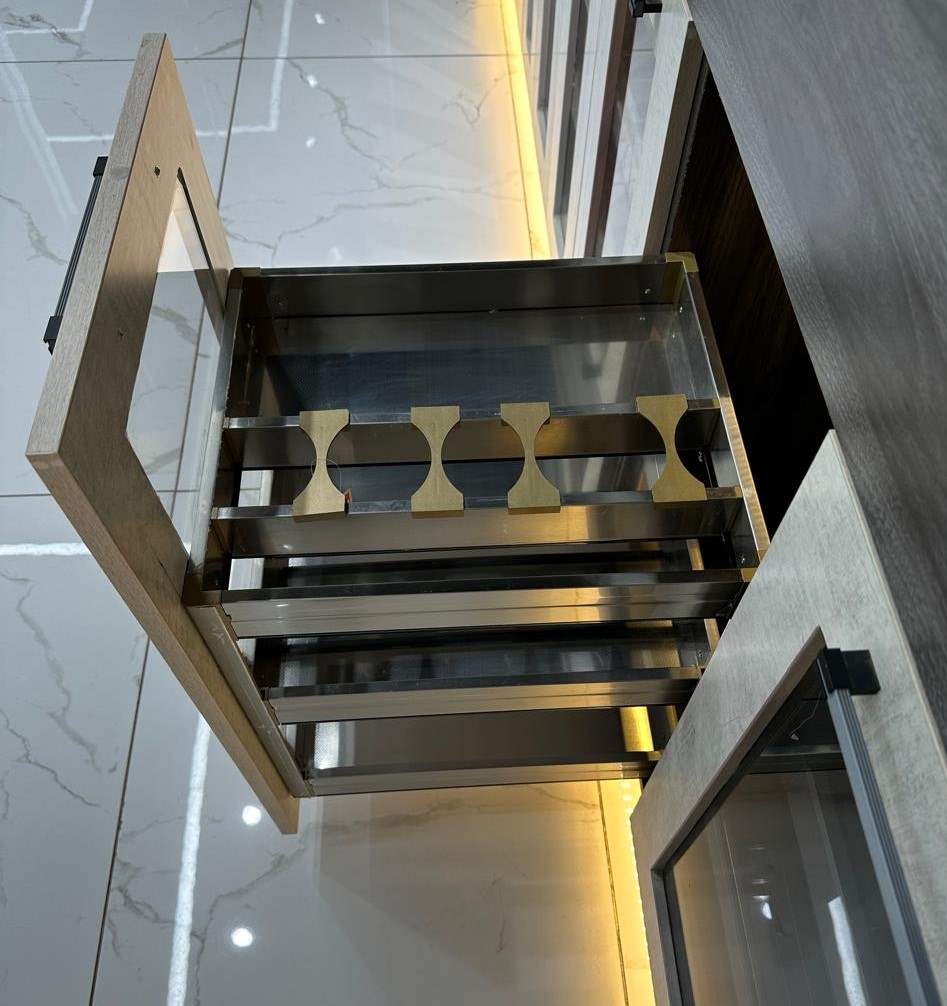 MB-SS-284-300 Pull Out Drawer Basket and Stainless Steel Kitchen Organizer