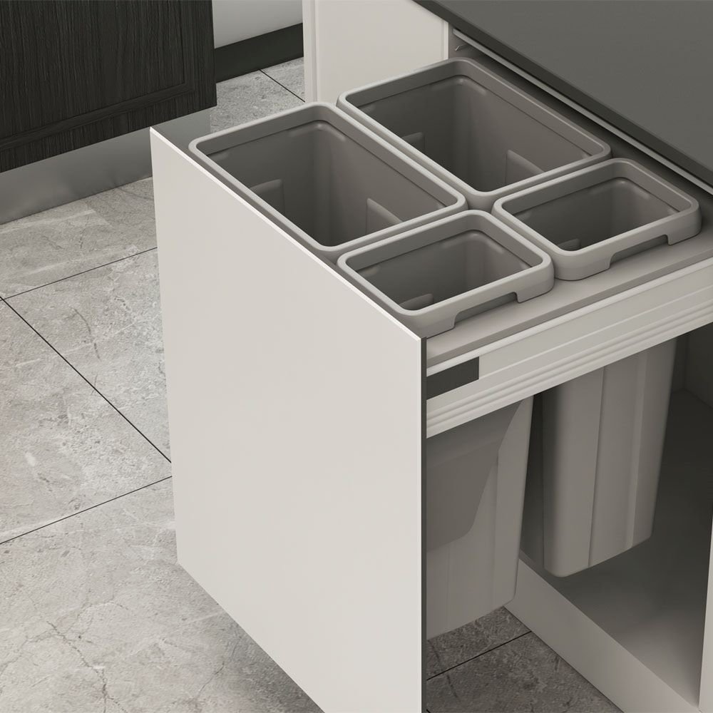 WB-60S-600 60L Pull Out Kitchen Waste Recycling Bin For 600mm