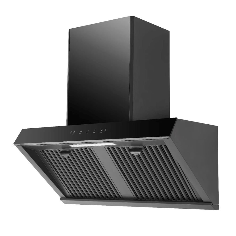 WK-221-900C Wonderful Kitchens Black Stainless Steel Kitchen Range Hood ...